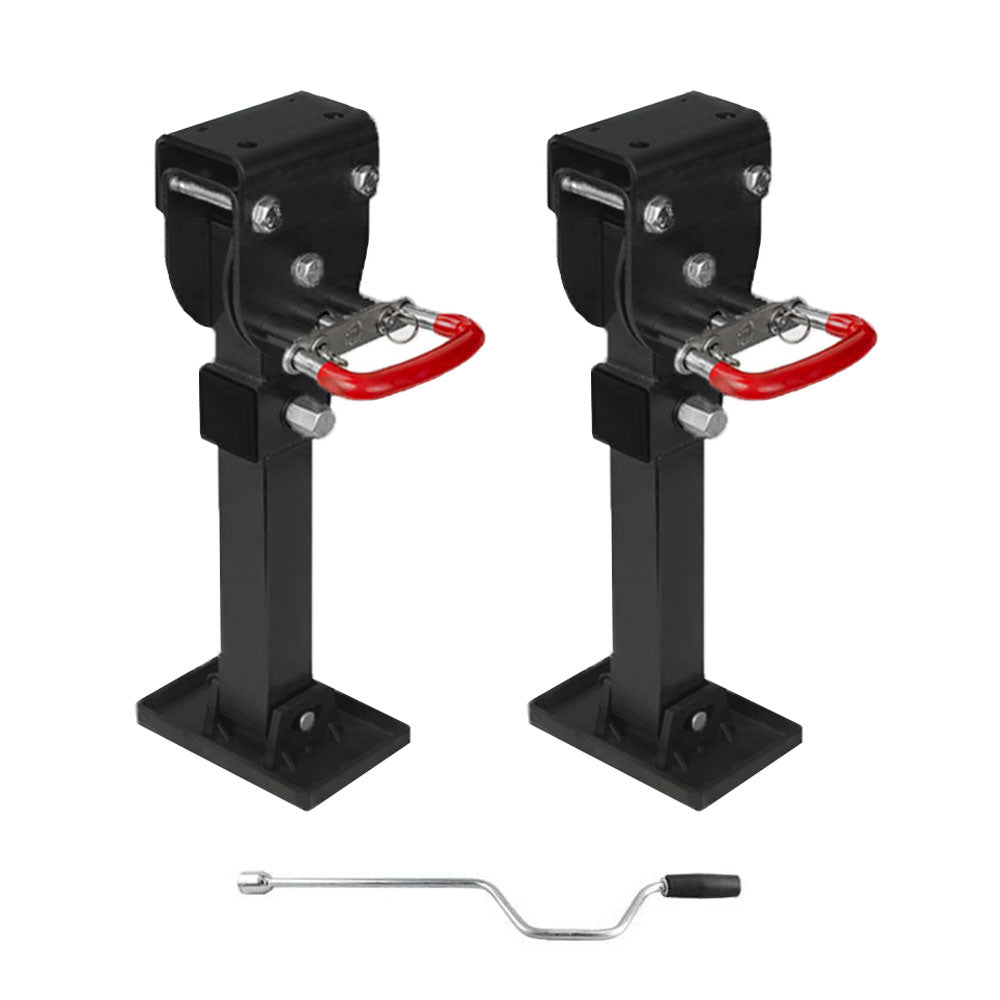 Black Corner Legs Drop Down Stabilizers 450mm Handle 1200Lbs Caravan C ...