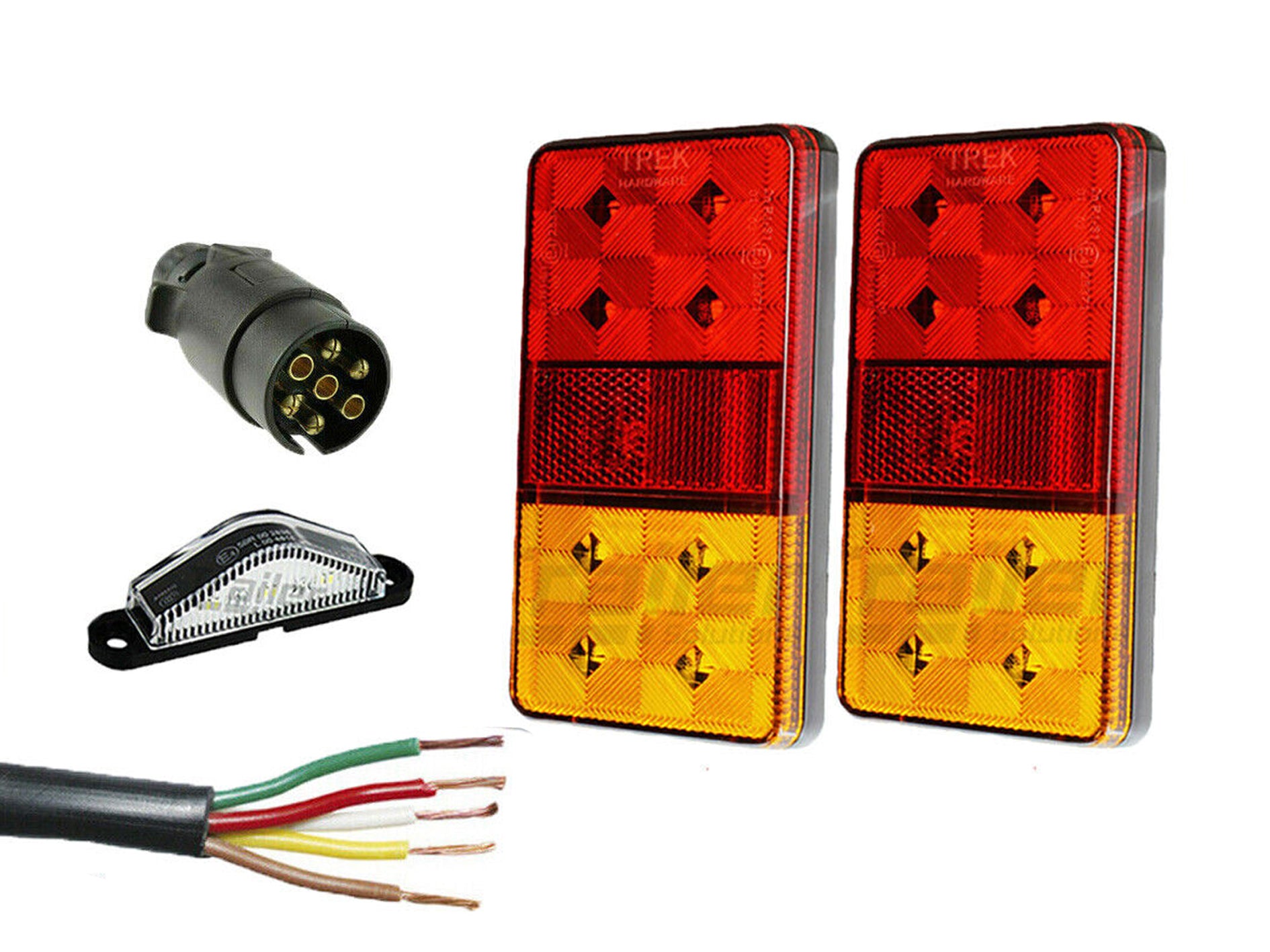 Trailer Light Kit Pair of Led Lights,1 Xplug, 8Mx 5 Core Wire,Number P ...