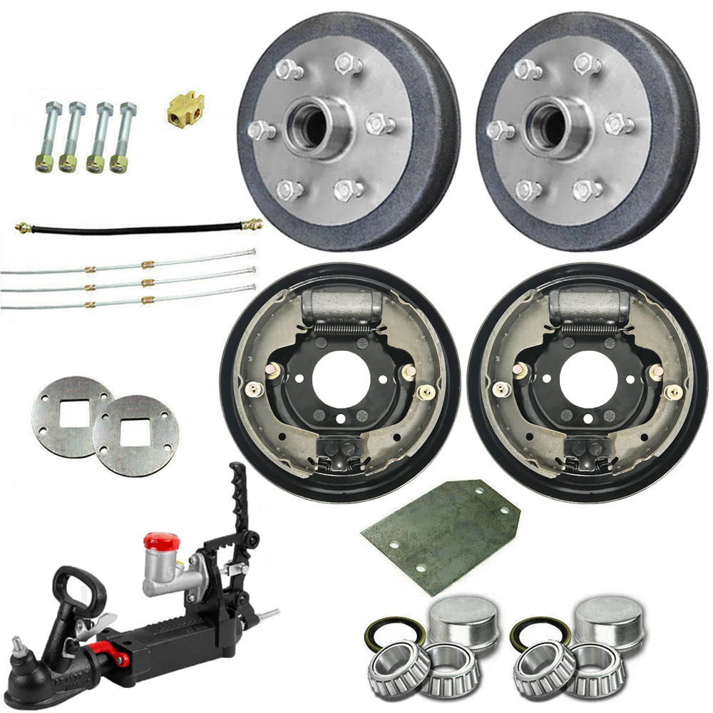 9 inch Hydraulic 6 Stud Drum Trailer Brake Kit Coupling & Fitting Kit ...