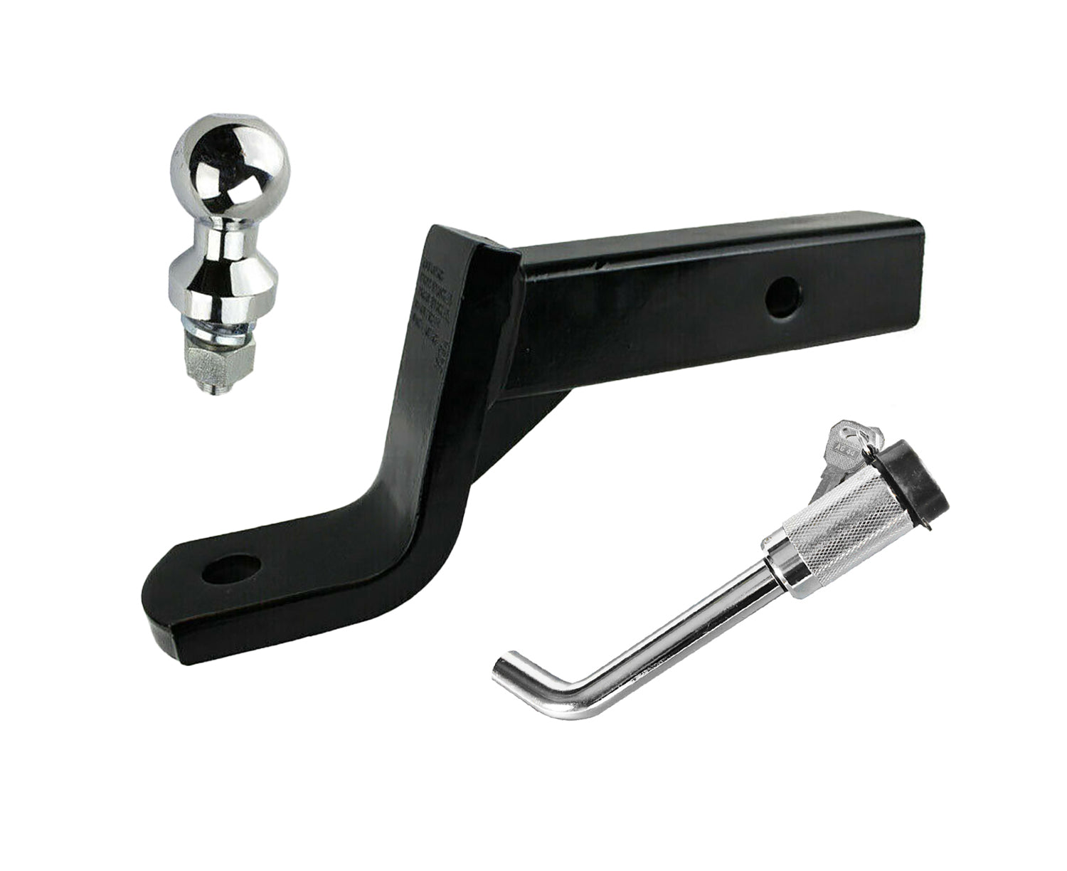 Towbar Tongue Ball Mount Hitch 4 inch Drop Tow Bar Trailer Towball Hit ...