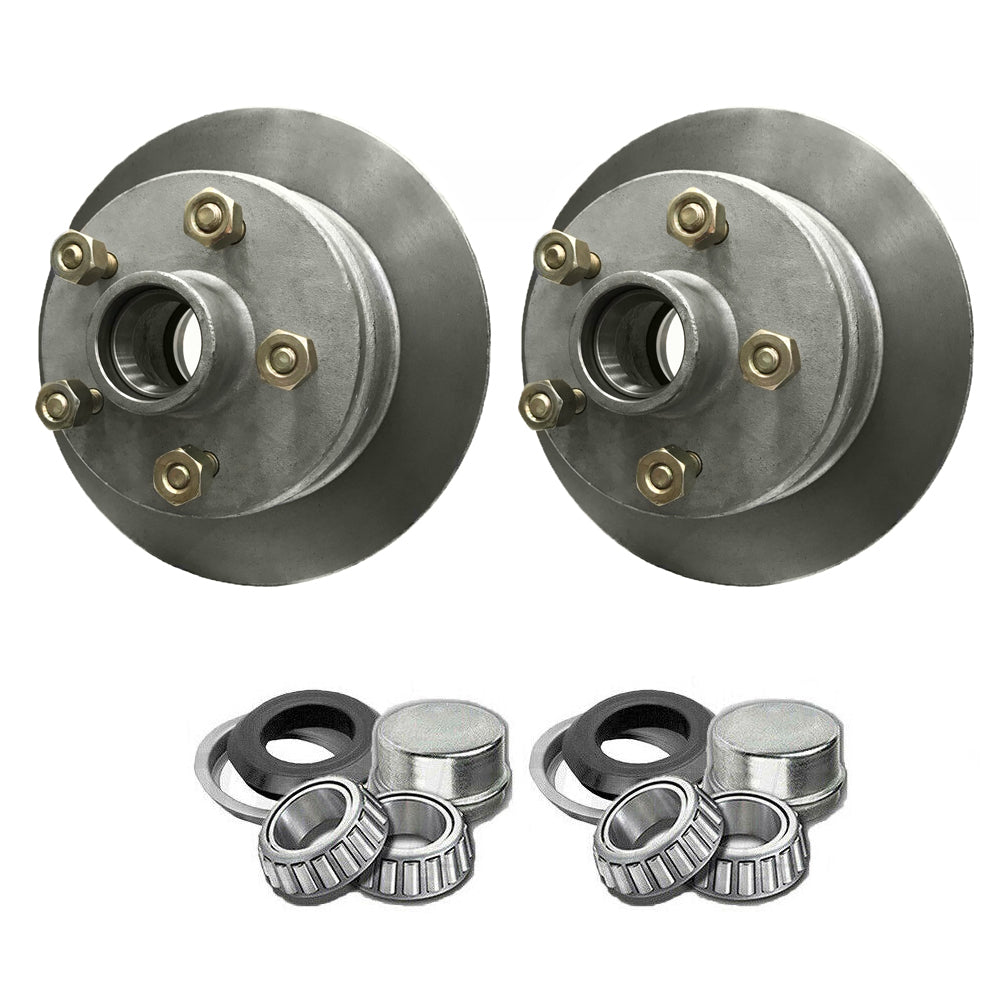 10 inch Trailer Disc Hubs Pair Galvanised SL With Marine Seals Boat to ...