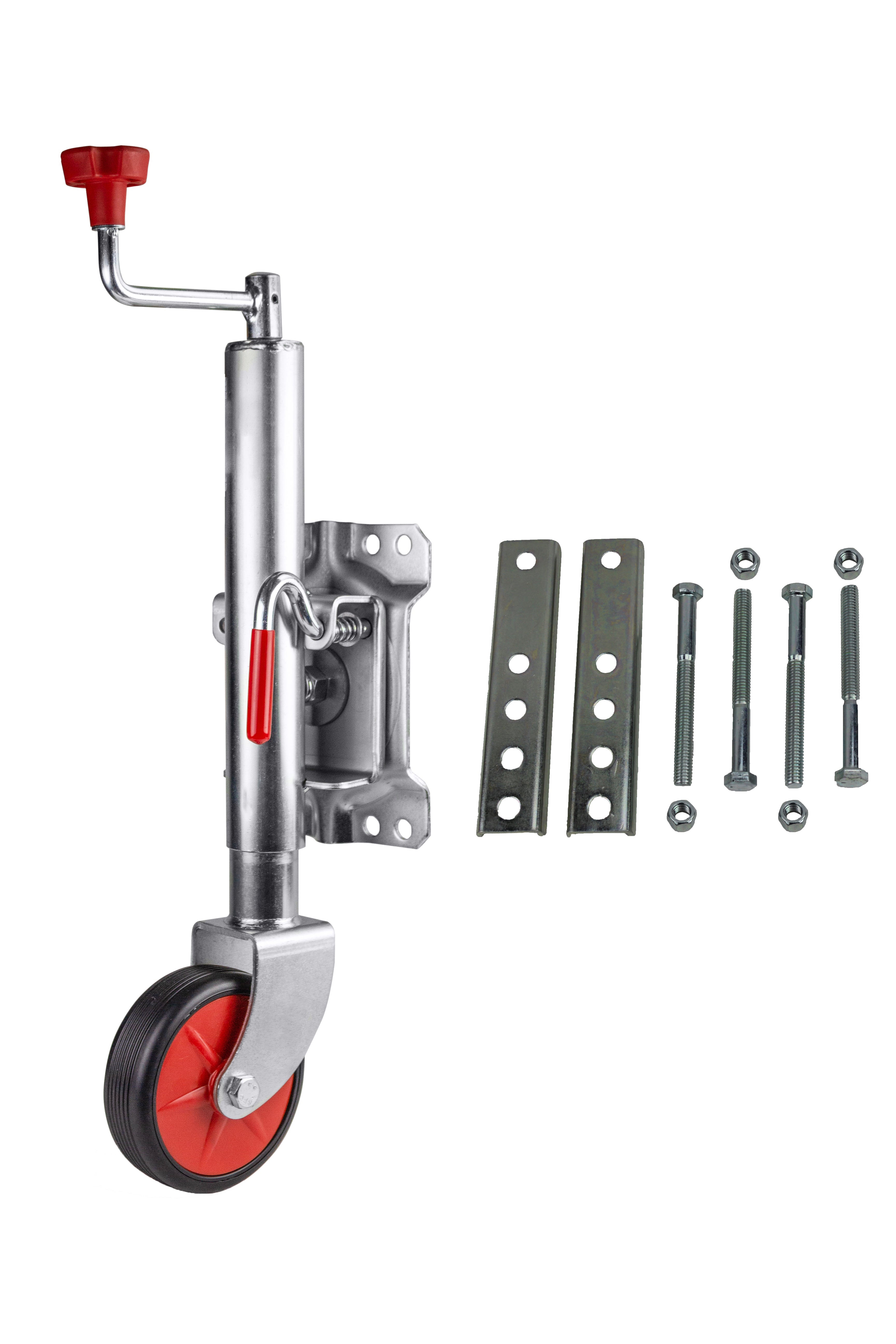 6 inch Trailer Jockey Wheel Swivel Fixed Bracket Draw Bar Universal Mo ...