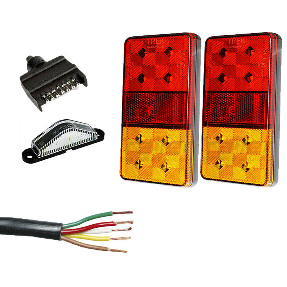 Trailer Light Kit, Led Trailer Lights, Plug, Number Plate Light, 8M 5C ...