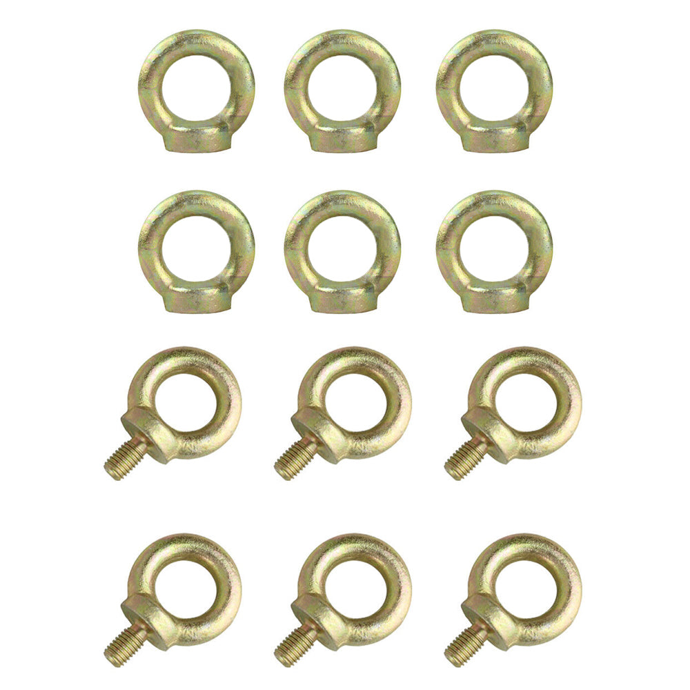 12 X M12 Lifting Eye Nut+ Bolt For Universal Roof Racks Cross Bars Tra ...