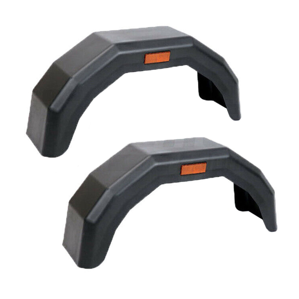 2 X Trailer Mud Guard Black Plastic For 13 inch Wheels Boat Car Atv Ca ...