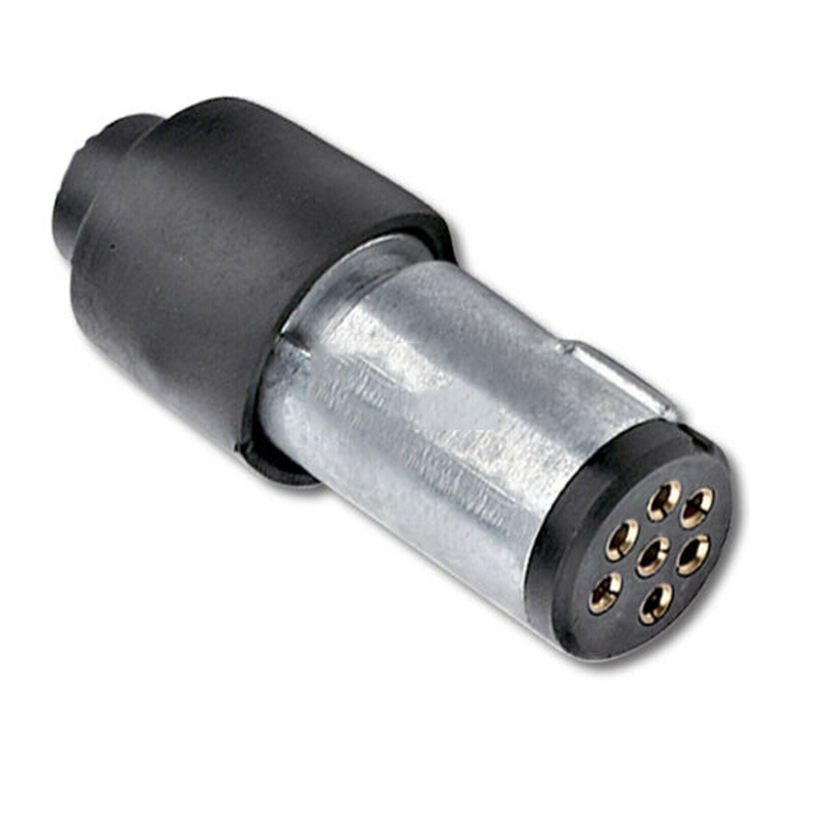 Trailer Plug 7 Pin Small Round Female Metal Slim Adapter Connector Car ...