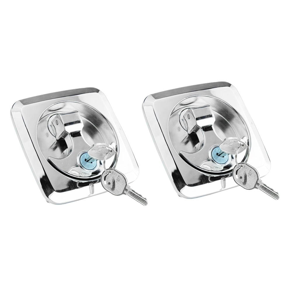 2X T Lock T Handle Lock Recessed Stainless Keyed Alike Trailer Caravan ...